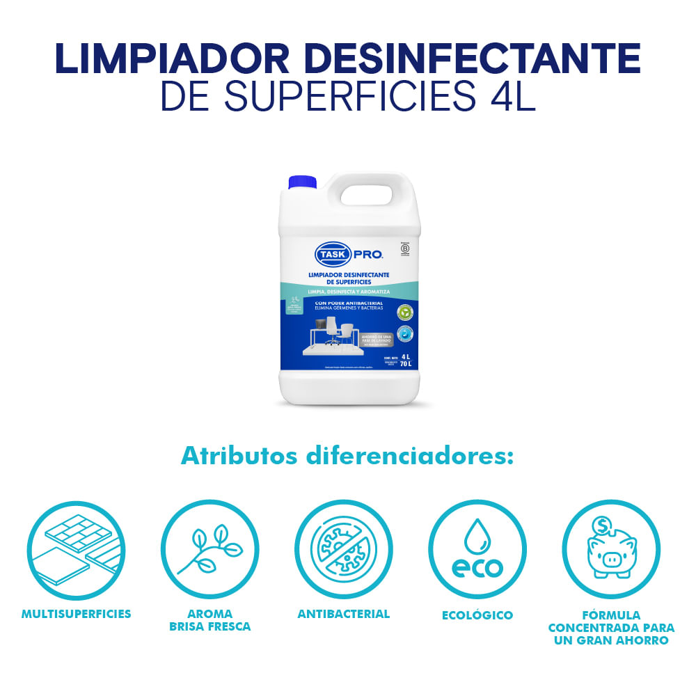 LIMPIADOR DESINFECTANTE INST TASK PRO X 20L