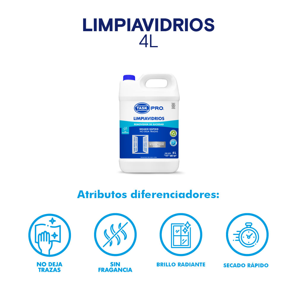 LIMPIAVIDRIOS TASK PRO X 20L